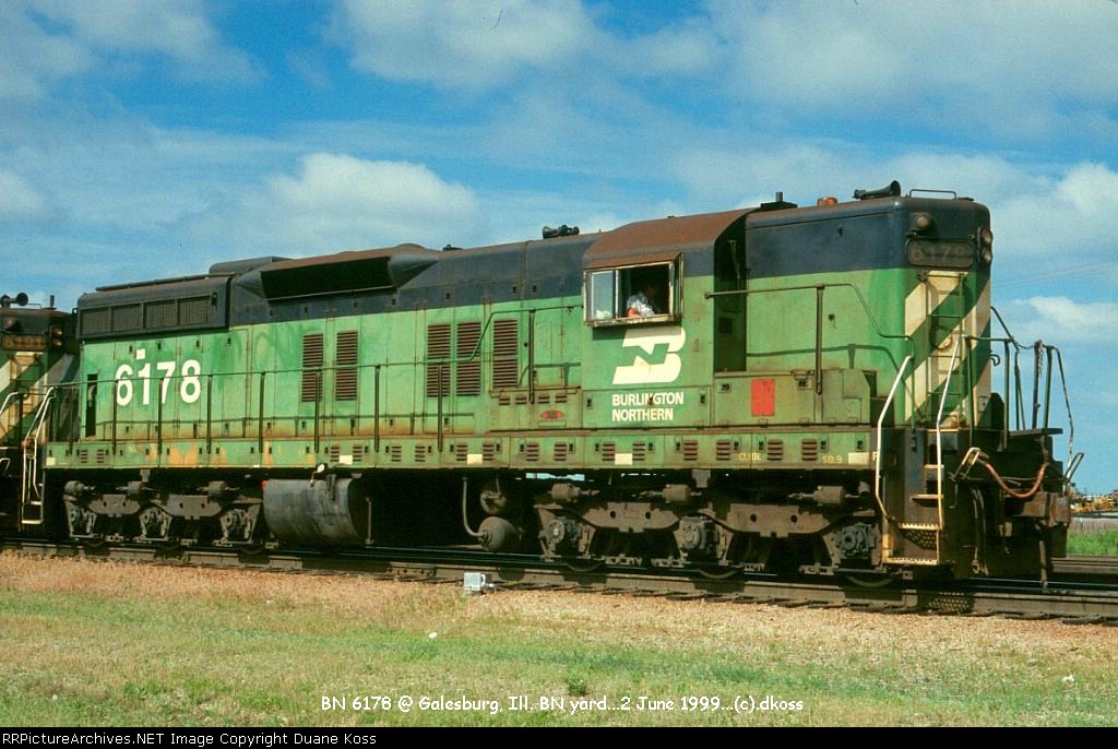 BN 6178 (ex-CB&Q 431) working in BN yard